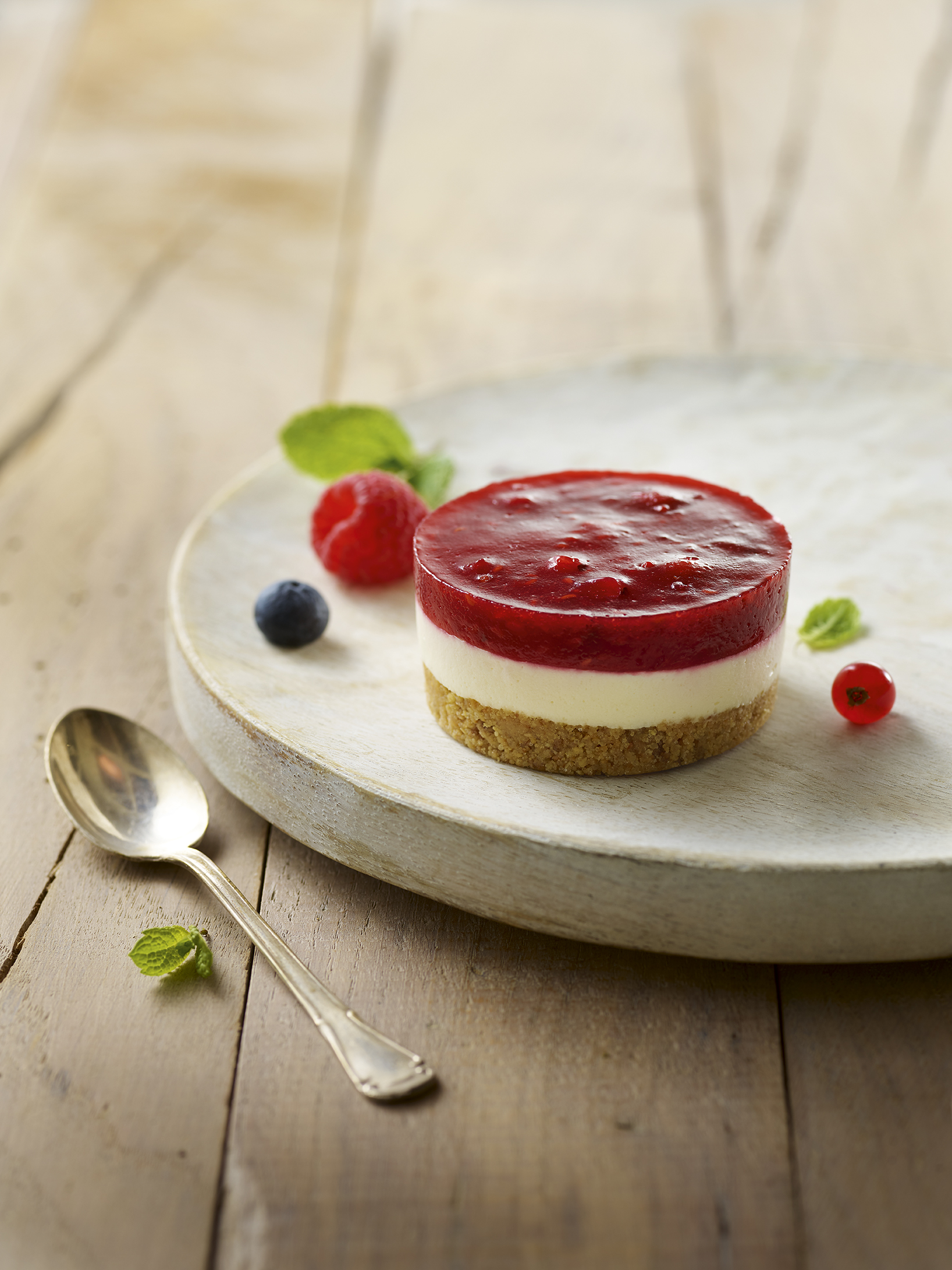 Cheesecake fruits rouges 90g, 16 pièces - Phéné Importation
